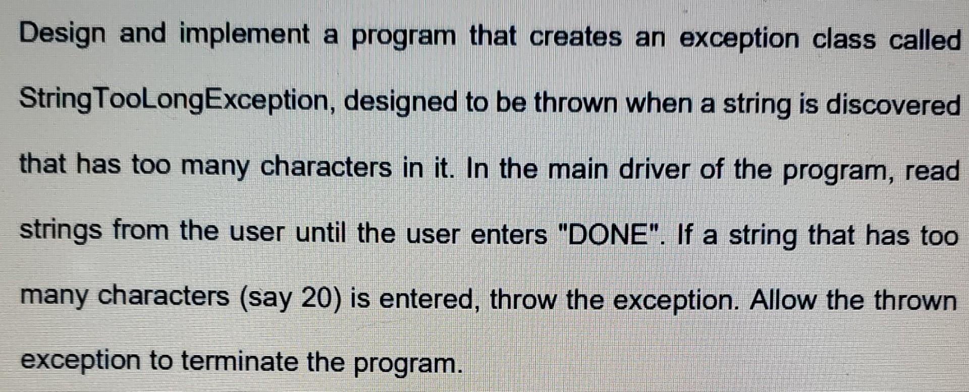 Solved Design and implement a program that creates an | Chegg.com