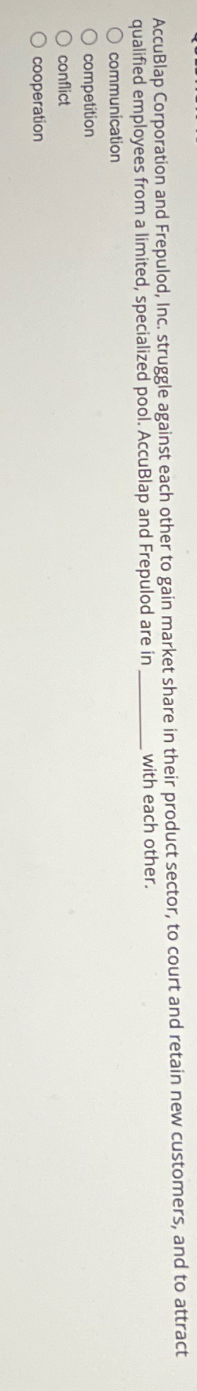 Solved AccuBlap Corporation and Frepulod, Inc. struggle | Chegg.com