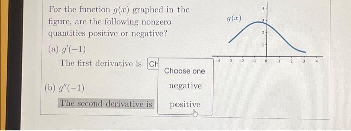 Solved For The Function G X Graphed In The Figure Are The