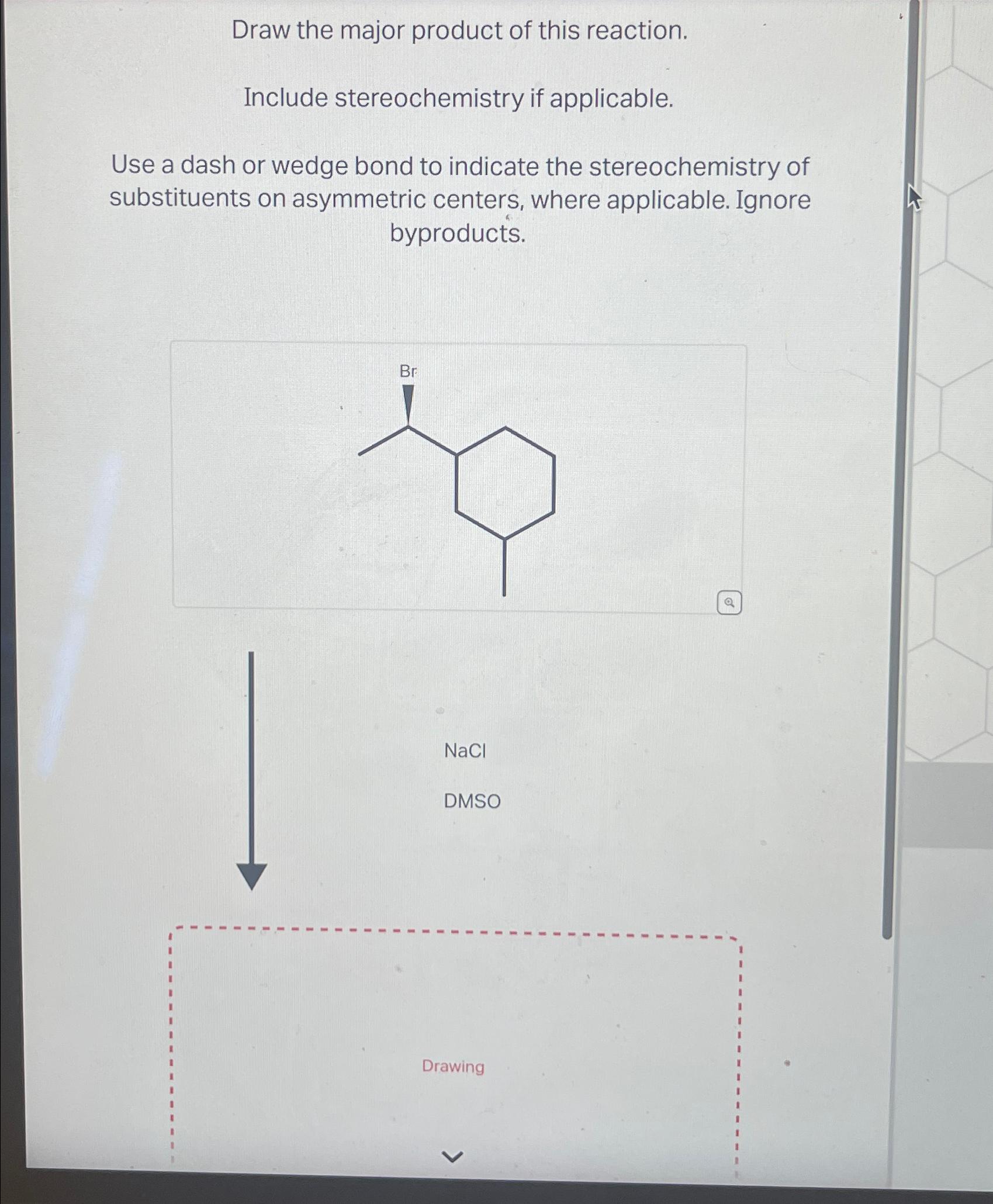 Solved Draw the major product of this reaction.Include | Chegg.com