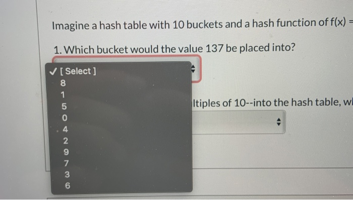 Solved Imagine a hash table with 10 buckets and a hash | Chegg.com