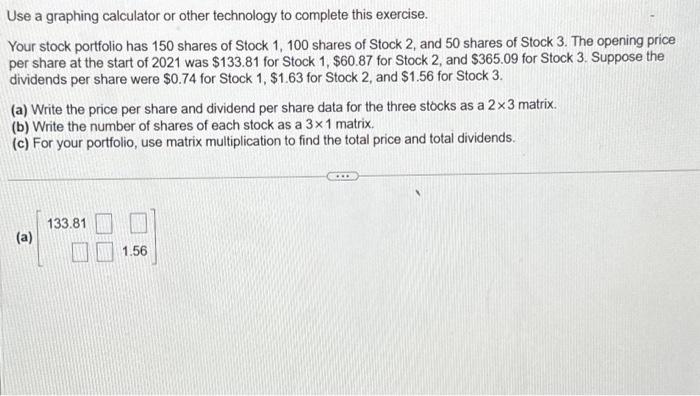 Solved Use a graphing calculator or other technology to | Chegg.com