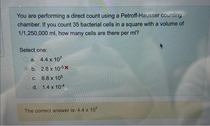 Solved You are performing a direct count using a | Chegg.com