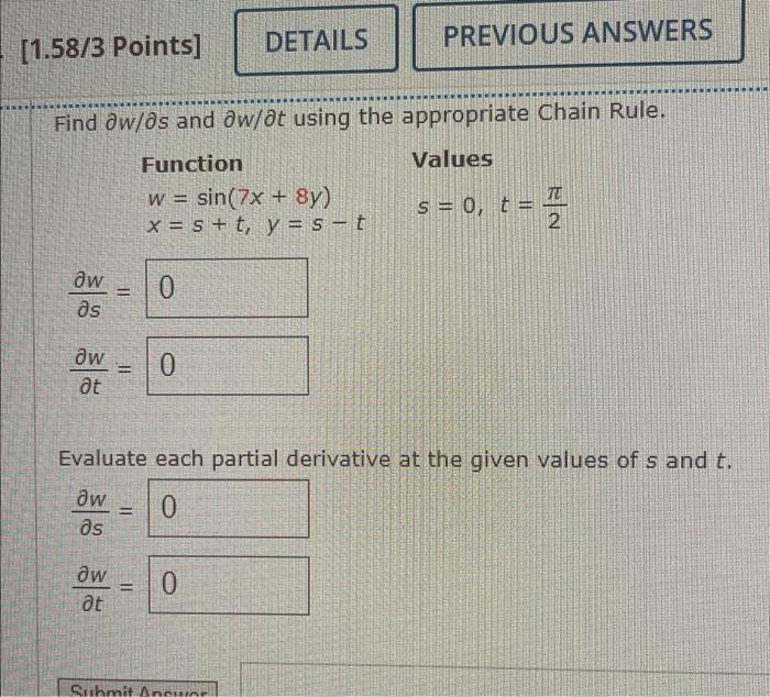 Solved Differentiate implicitly to find the first partial | Chegg.com
