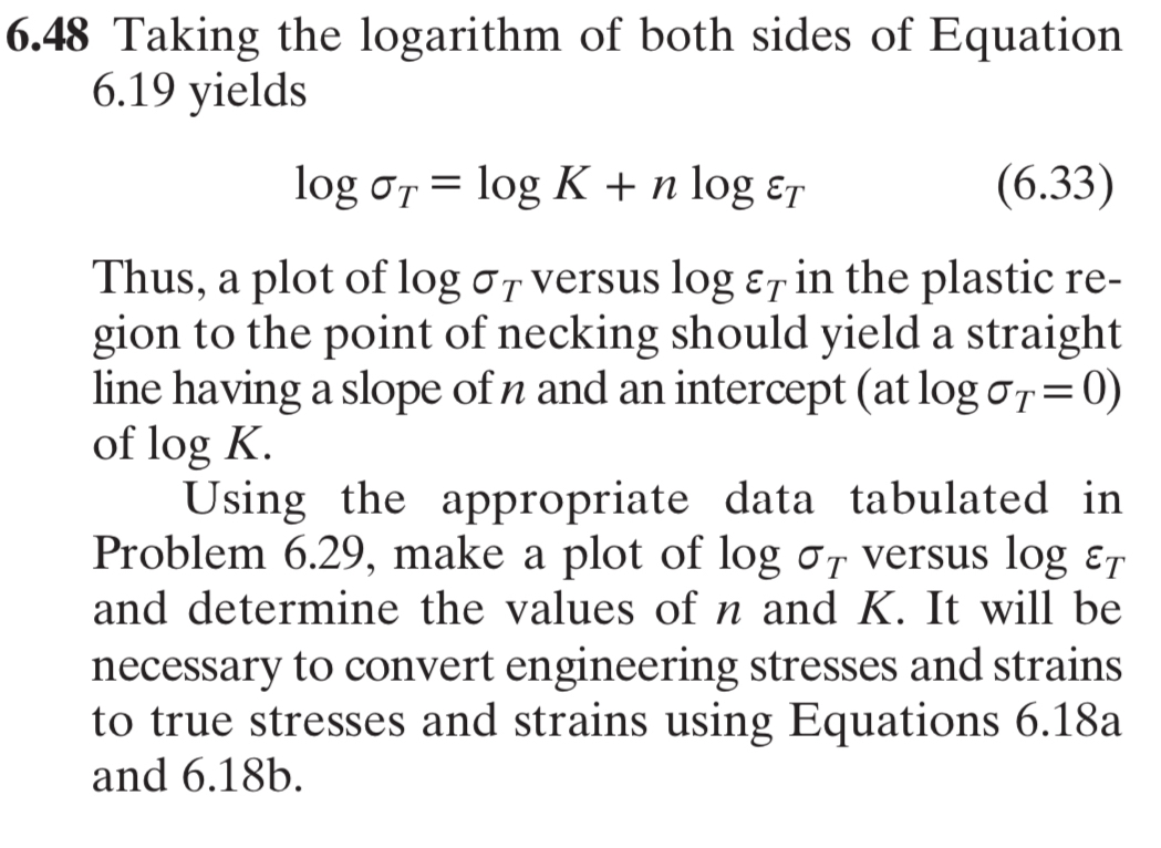 Solved 6.48 ﻿Taking the logarithm of both sides of Equation | Chegg.com