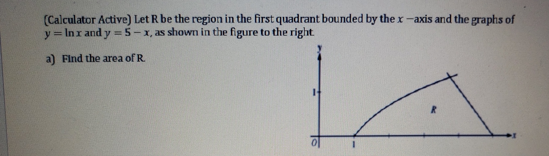 Solved (Calculator Active) ﻿Let R ﻿be the region in the | Chegg.com