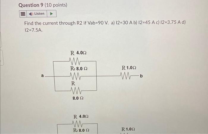 Solved Find the current through R2 if Vab=90 V. a) I2=30 A | Chegg.com