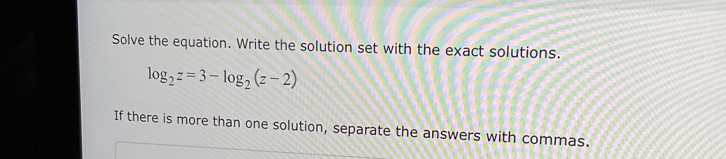 Solved Solve the equation. Write the solution set with the | Chegg.com