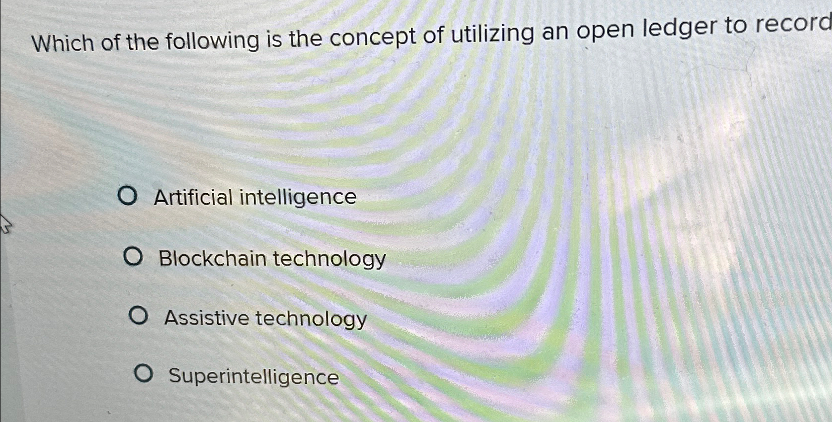 Solved Which of the following is the concept of utilizing an | Chegg.com