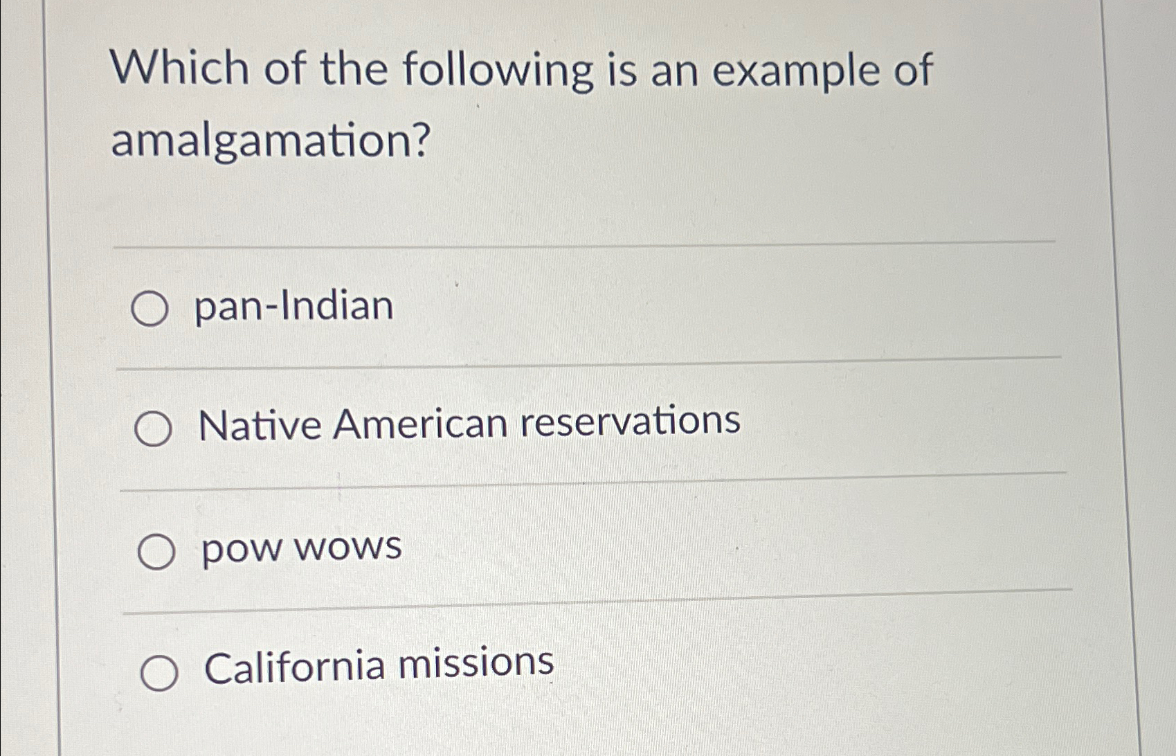 Solved Which of the following is an example of | Chegg.com