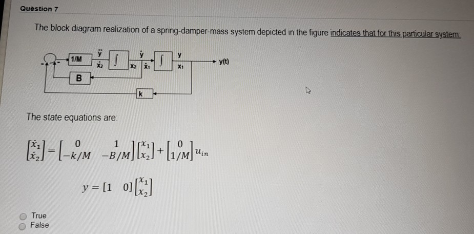Solved Question 7 The block diagram realization of a | Chegg.com