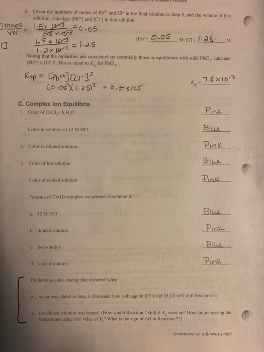 Solved Name Section Experiment 22 Data and Observations: | Chegg.com