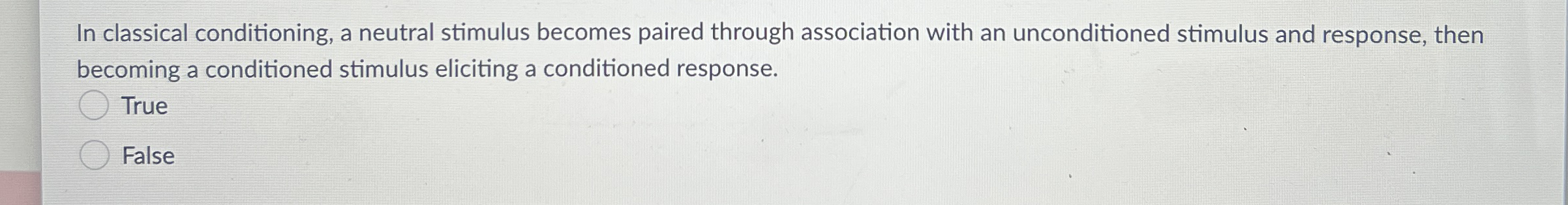 Solved In classical conditioning, a neutral stimulus becomes | Chegg.com