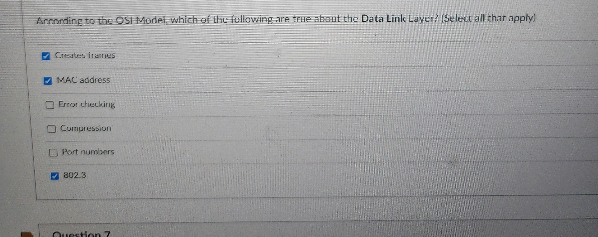 Solved According to the OSI Model, which of the following | Chegg.com
