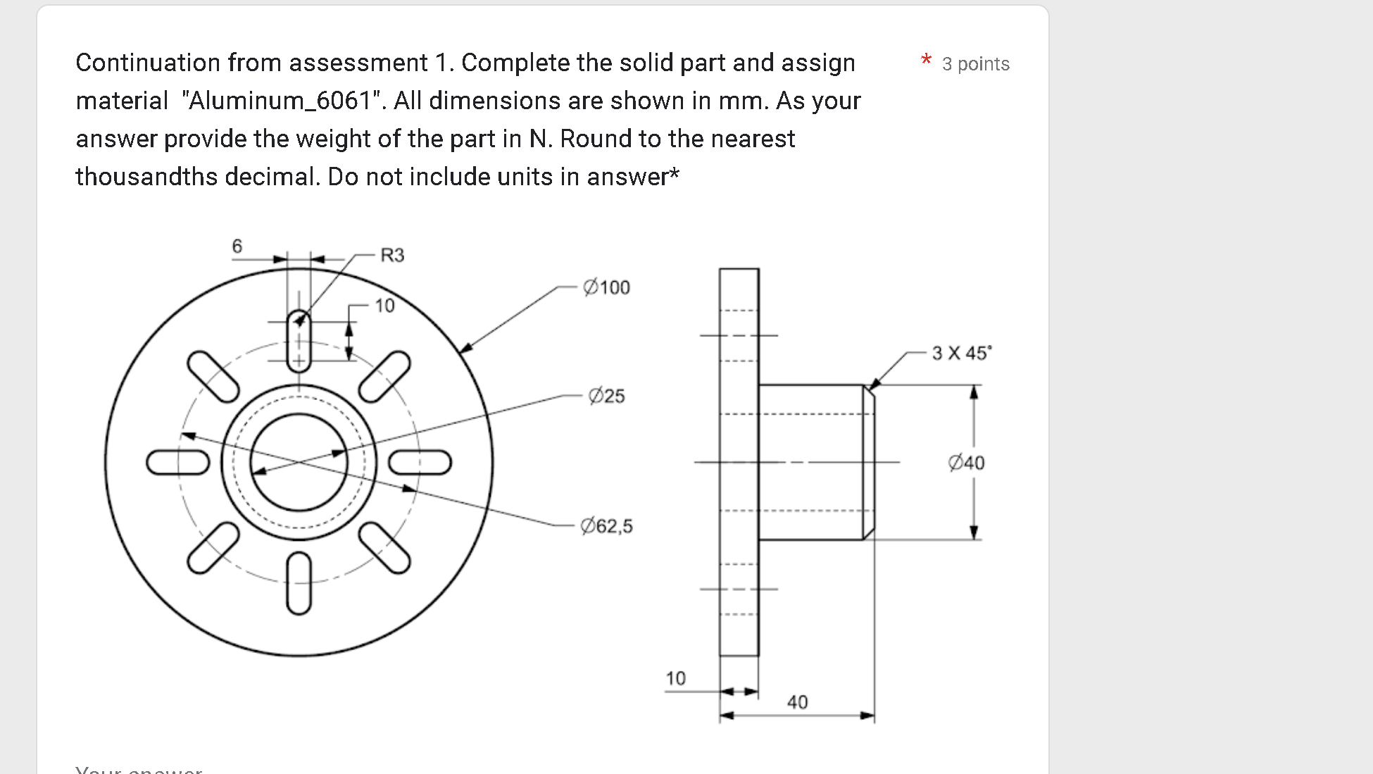 Continuation from assessment 1. ﻿Complete the solid | Chegg.com