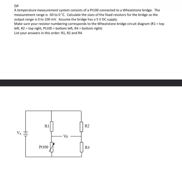 Solved Q4 A temperature measurement system consists of a | Chegg.com