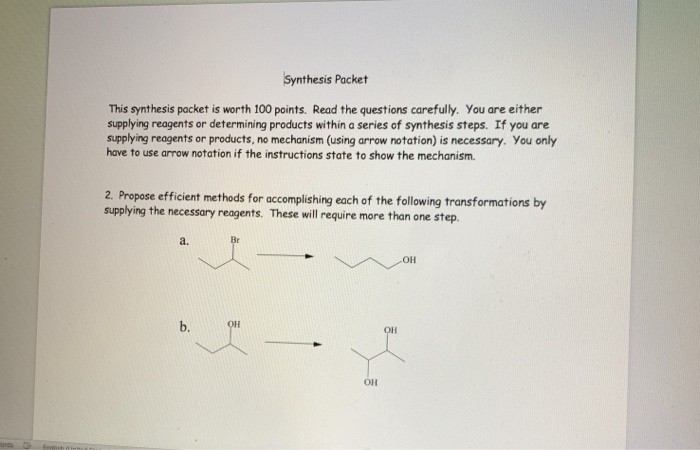 Solved Synthesis Packet This synthesis packet is worth 100 | Chegg.com