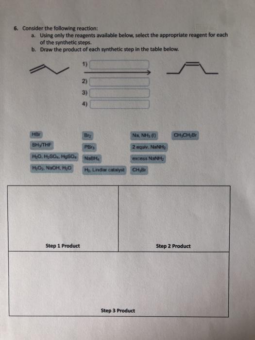 Solved 6. Consider the following reaction: a. Using only the | Chegg.com