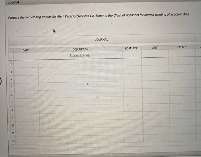 Solved Closing entries from an end-of-period spreadsheet | Chegg.com