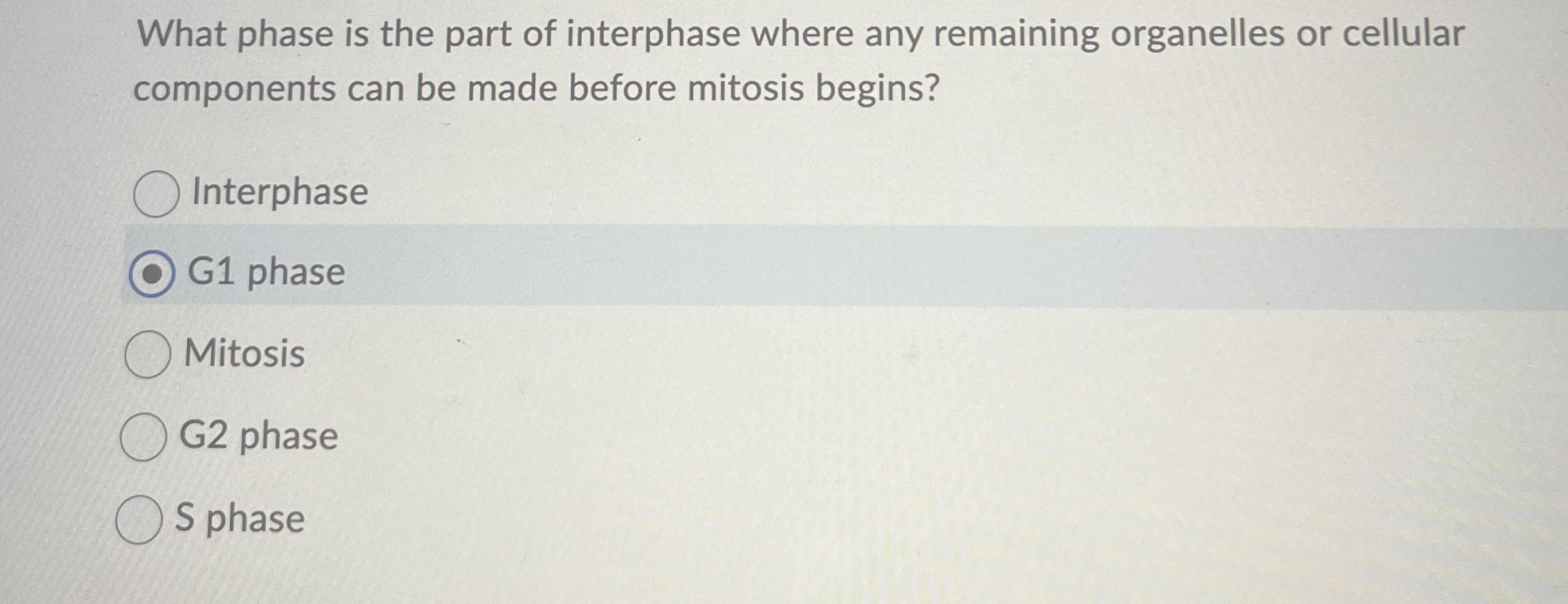 What phase is the part of interphase where any | Chegg.com