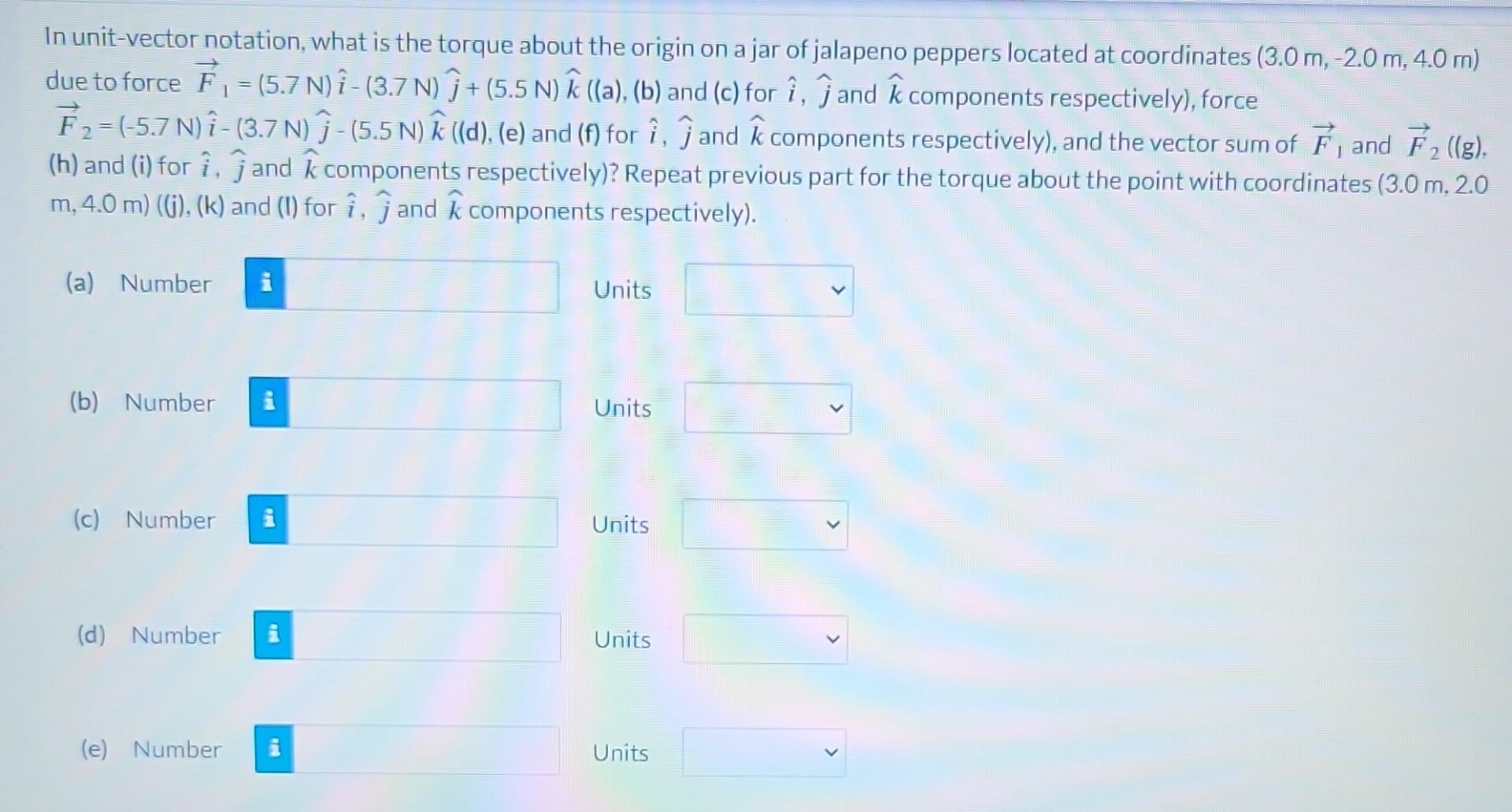 Solved In unit-vector notation, what is the torque about the | Chegg.com