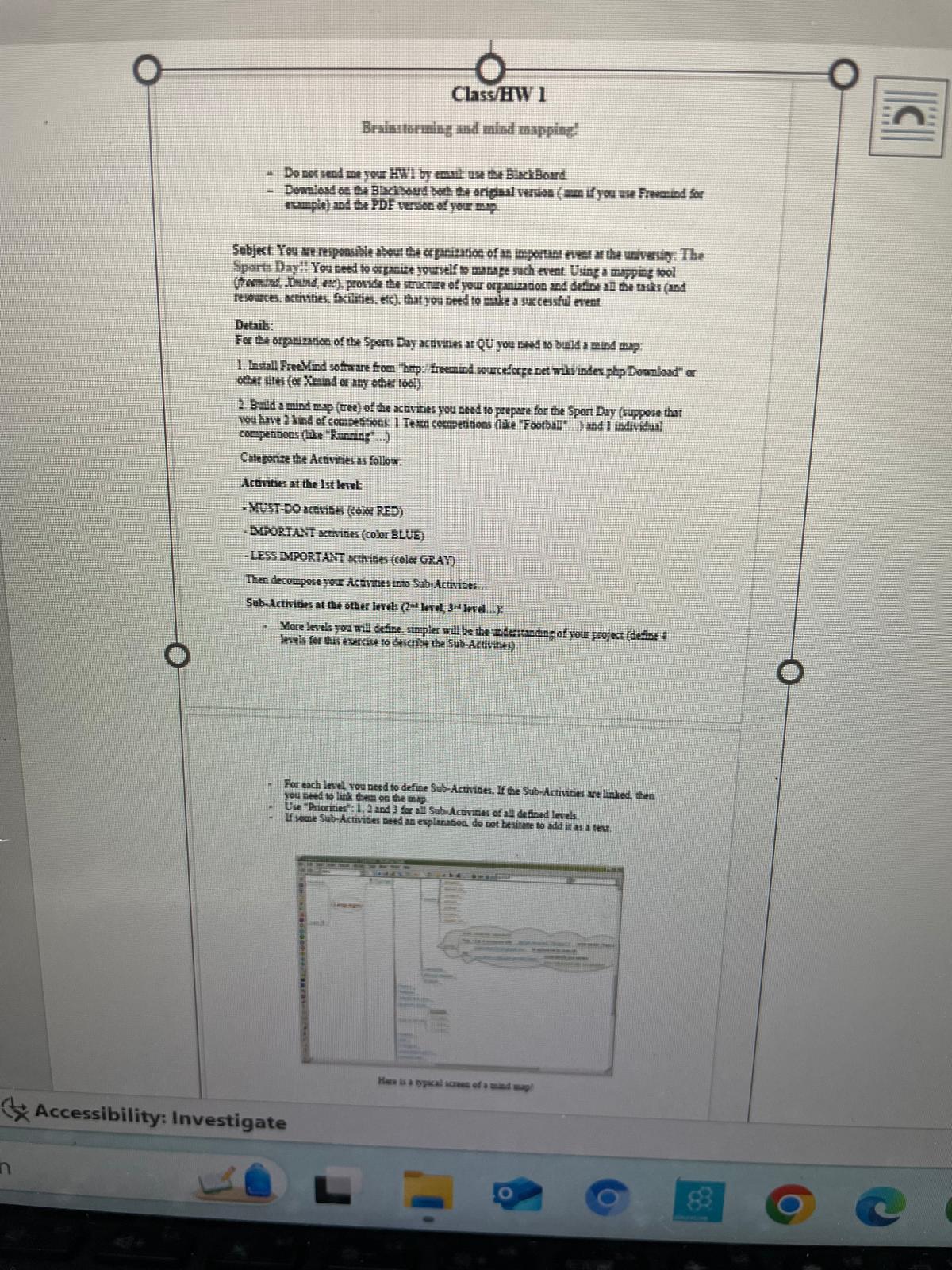 Solved Class/HW 1Brainstorming and mind mapping!Do not seed | Chegg.com