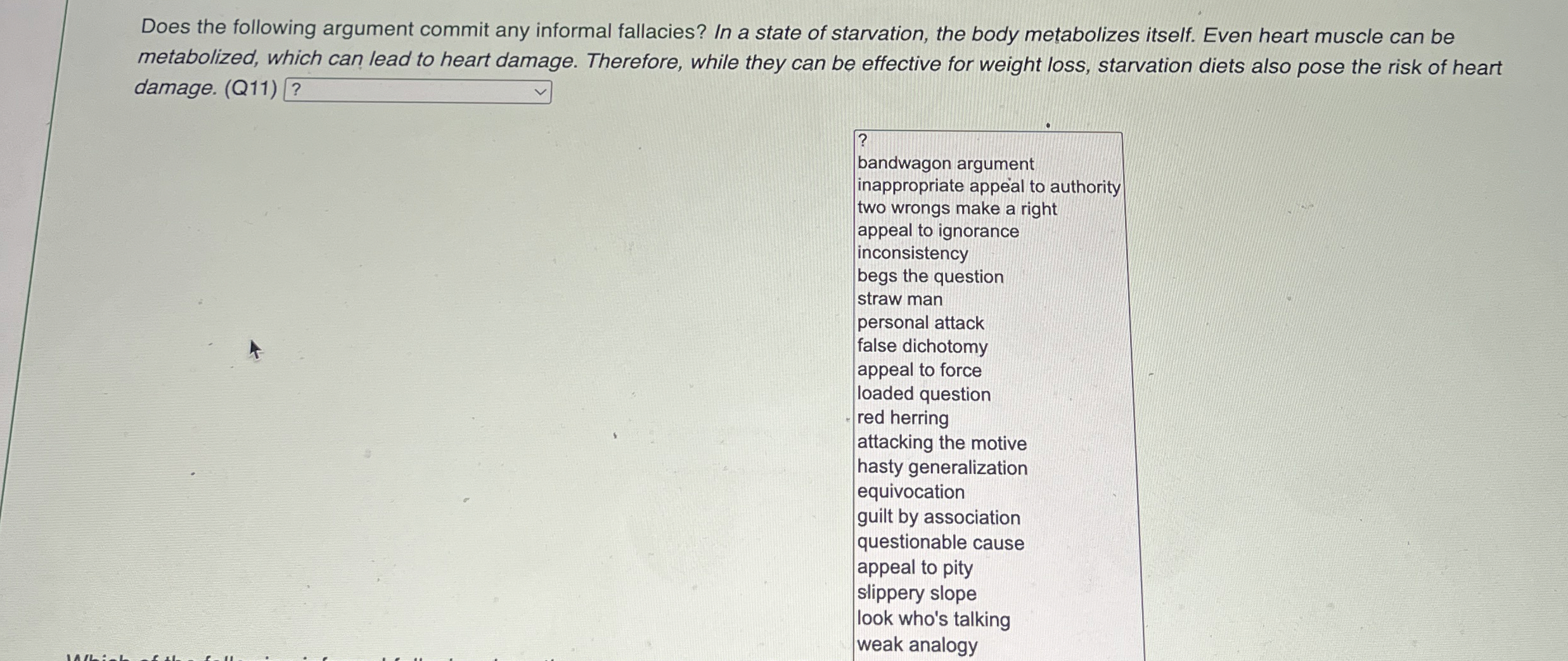 Solved Does the following argument commit any informal | Chegg.com