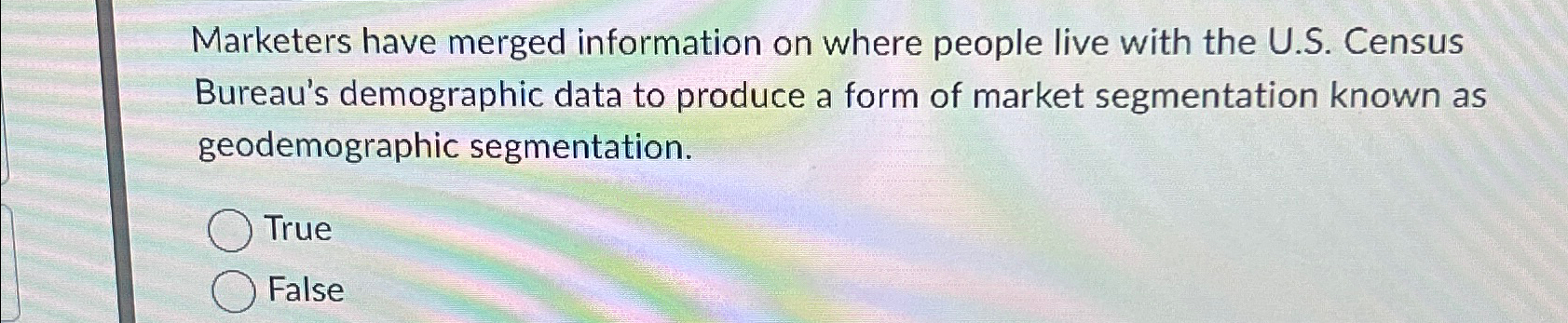 Solved Marketers have merged information on where people | Chegg.com