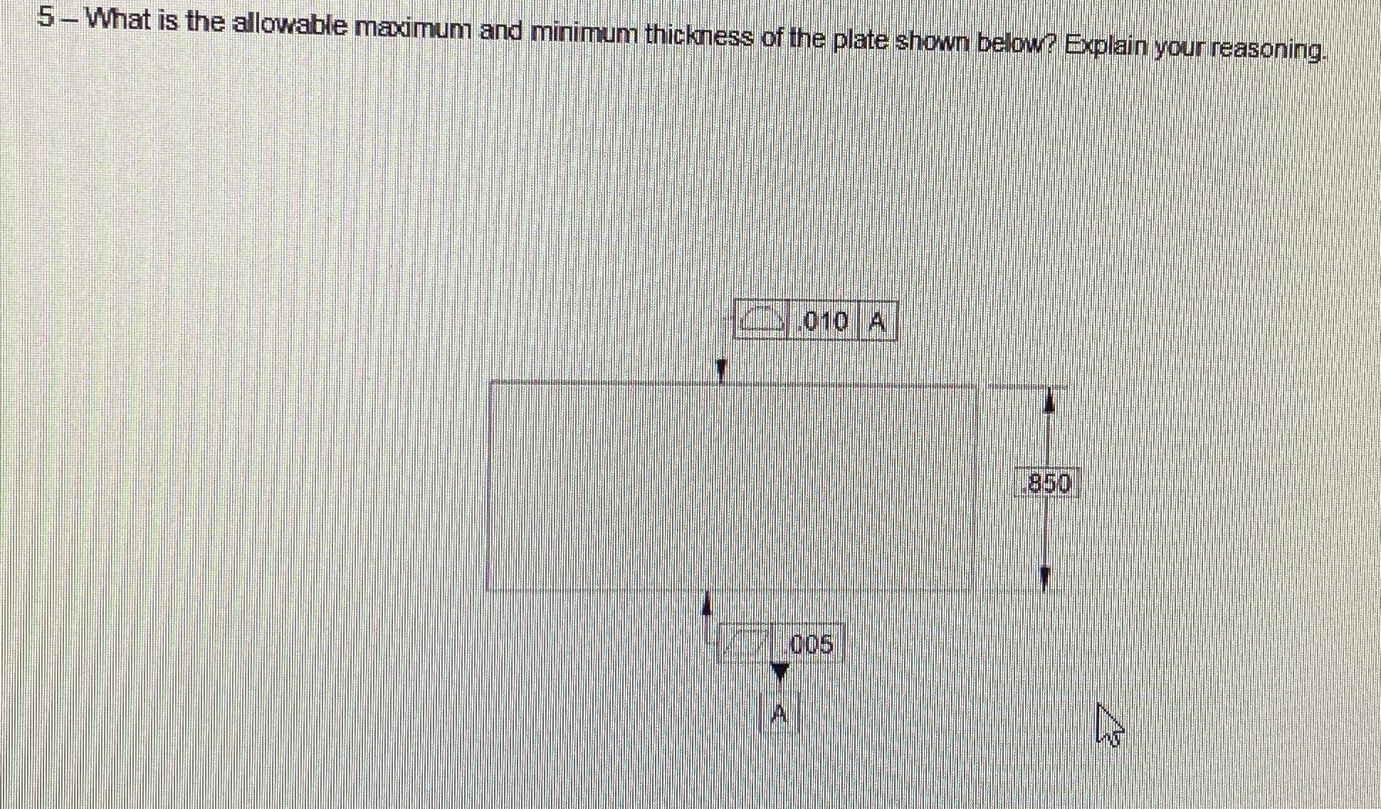 Solved 5 - ﻿What is the allowable maximum and minimum | Chegg.com