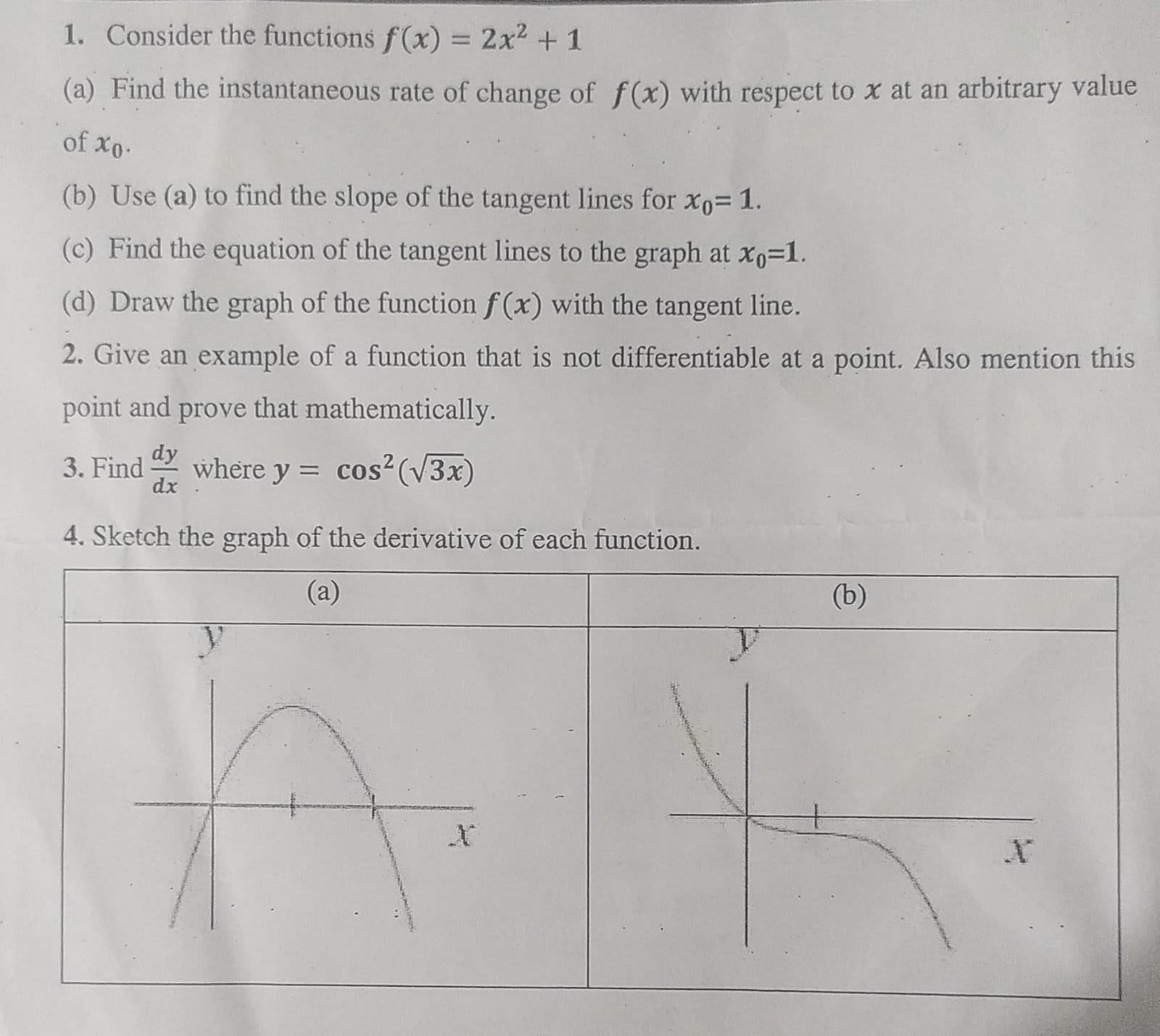 Solved Consider the functions f(x)=2x2+1(a) ﻿Find the | Chegg.com