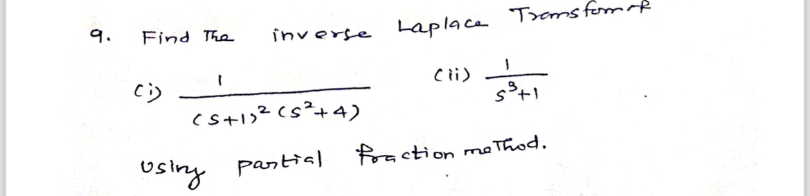 Solved Find the inverse Laplace | Chegg.com