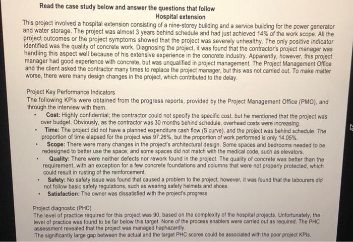 Solved Question 11.1 A failed projects denotes | Chegg.com