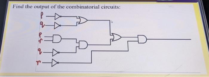 Solved Find the output of the combinatorial circuits: PD 9. | Chegg.com