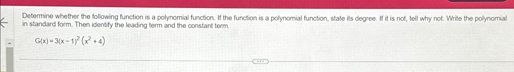 Solved Determine whether the following function is a | Chegg.com