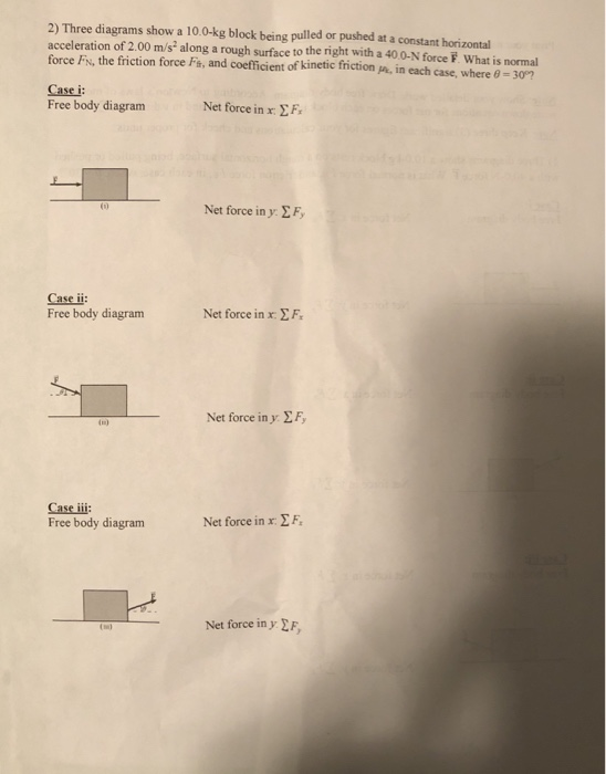 Solved Newton's Laws of Motion and Free Body Diagram Note: | Chegg.com