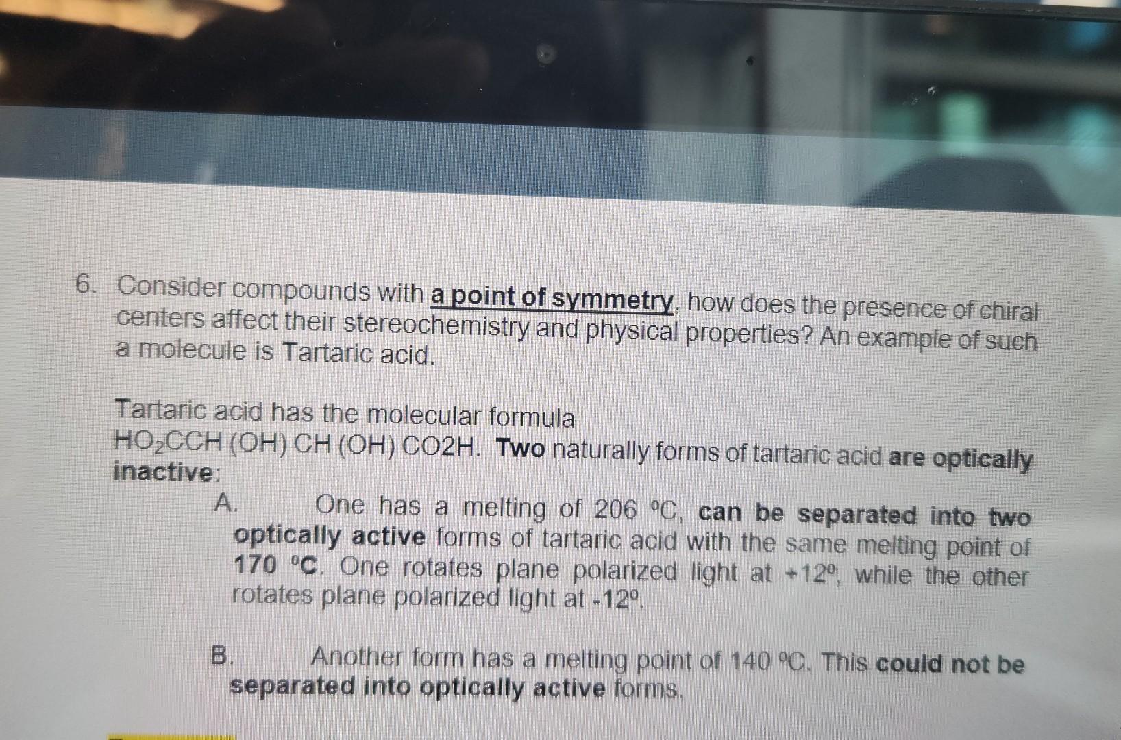 B. Another form has a melting point of 140∘C. This | Chegg.com