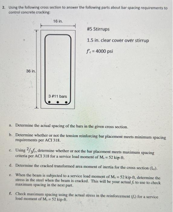 Solved 2. Using the following cross section to answer the | Chegg.com