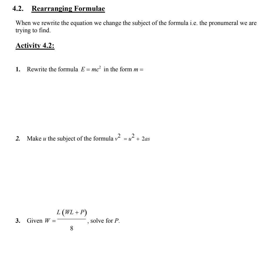 Solved 4 1 Solving Linear Equations To Solve A Linear Chegg