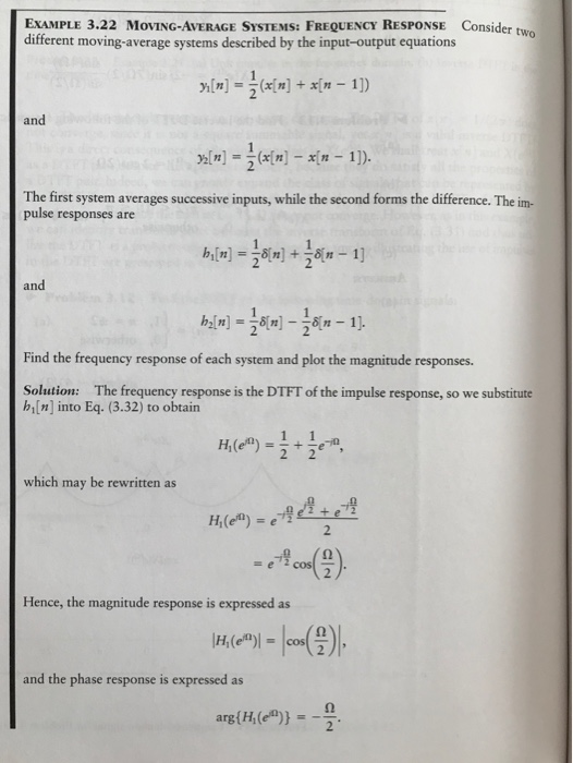 Solved Look at the two-term moving average systems in | Chegg.com