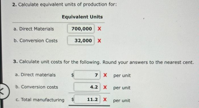 Solved Physical Flow, Equlvalent Units, Unit Costs, No | Chegg.com