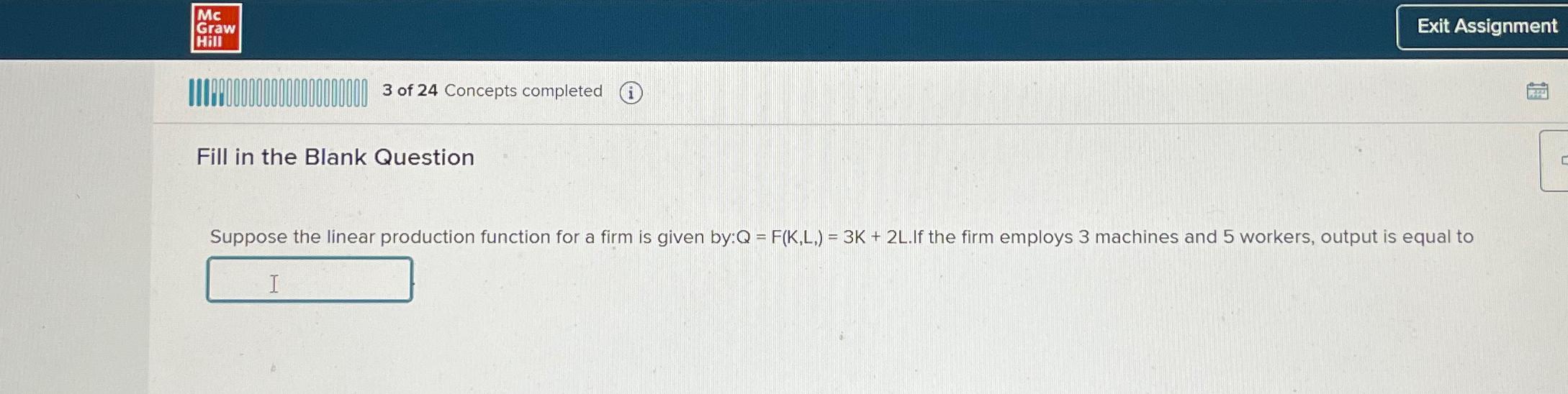 Solved McGraw3 ﻿of 24 ﻿Concepts completed(i)Fill in the | Chegg.com