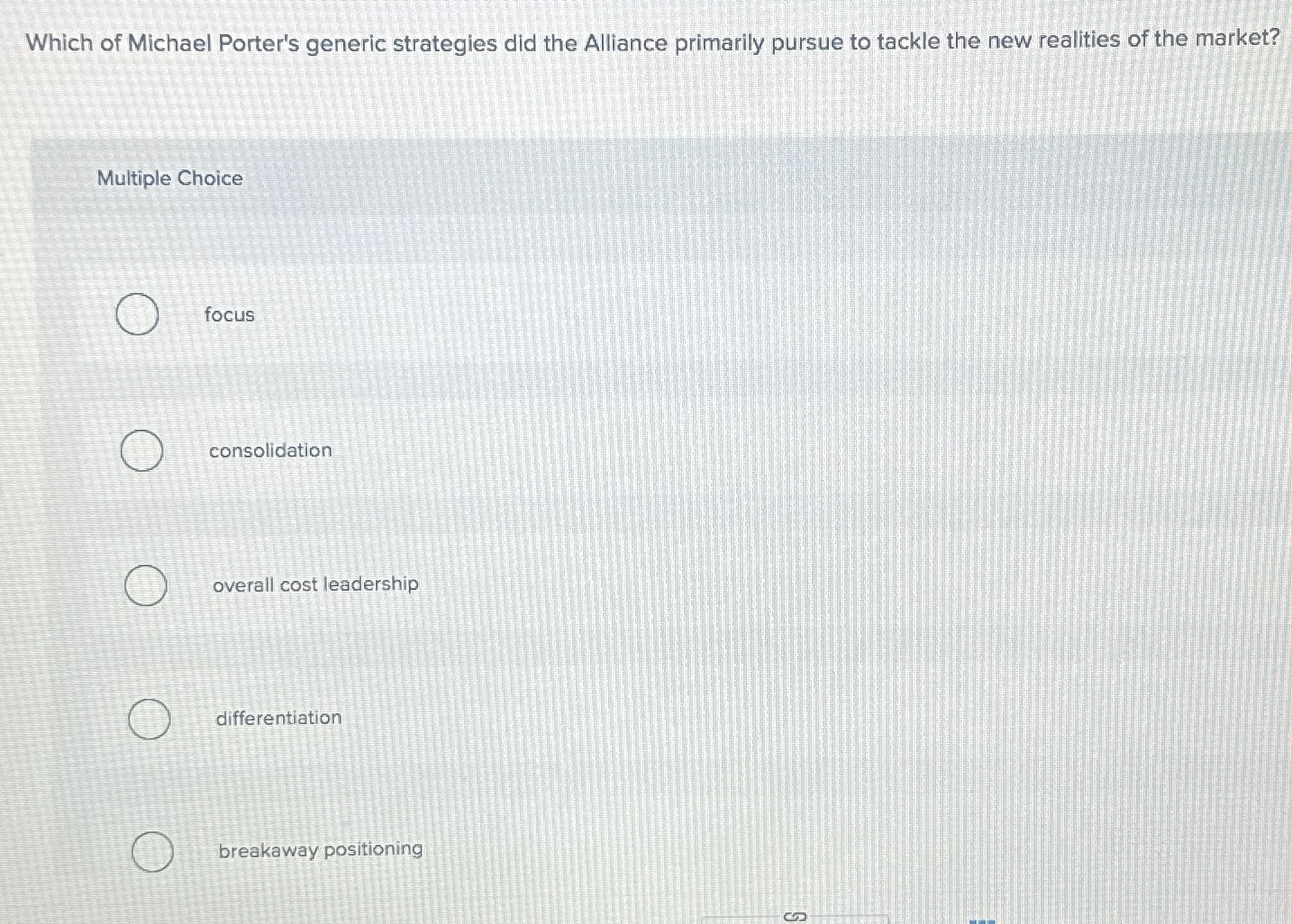 Solved Which of Michael Porter's generic strategies did the | Chegg.com