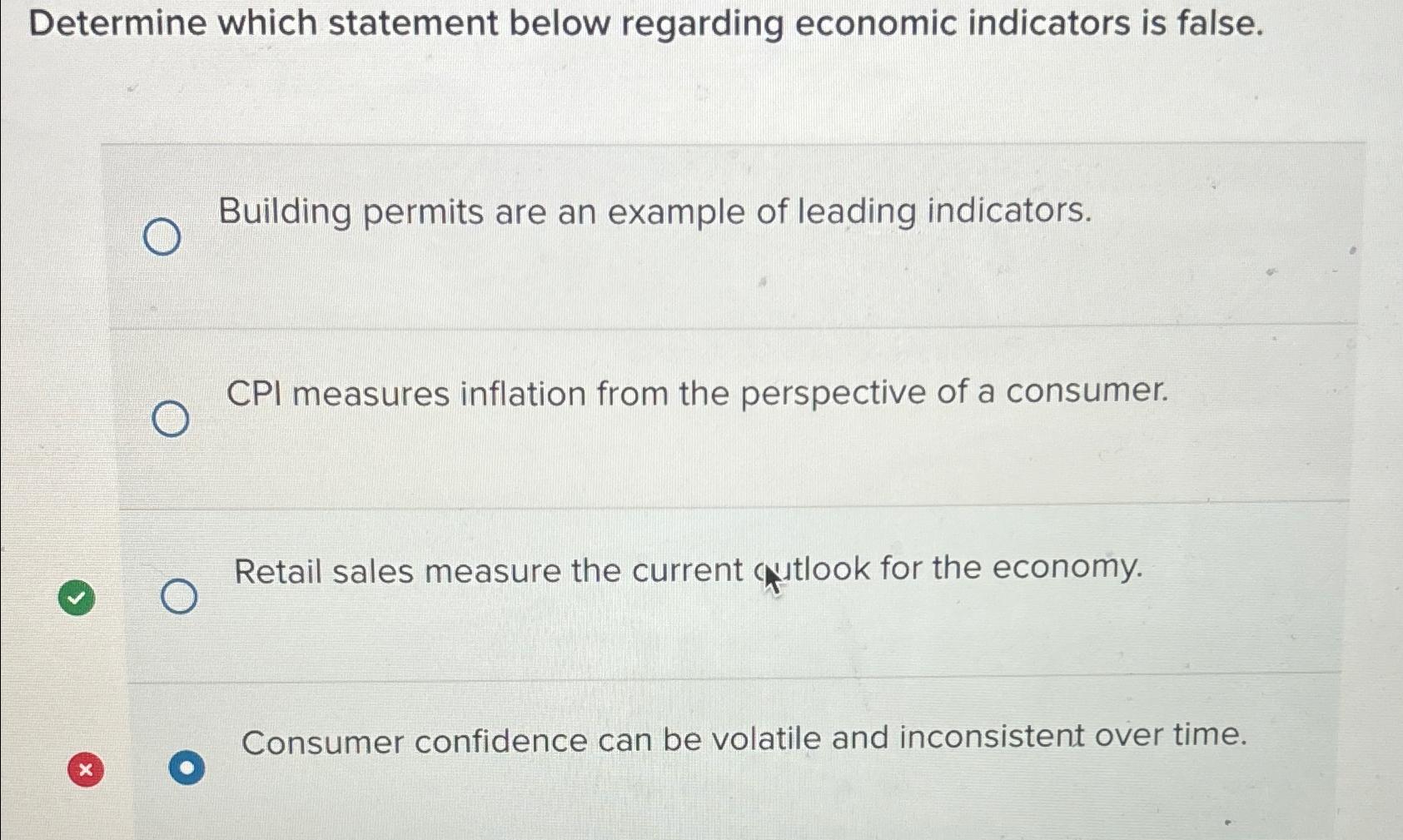 Solved Determine which statement below regarding economic | Chegg.com