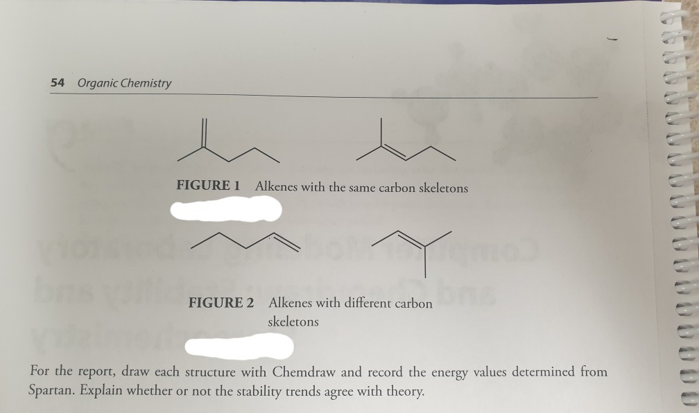 Solved 54 Organic Chemistry FIGURE 1 Alkenes with the same | Chegg.com