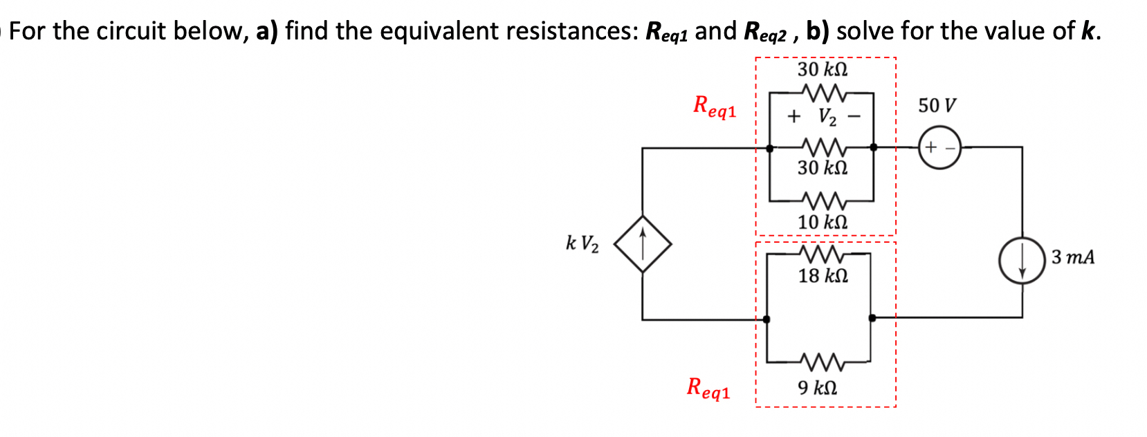 Solved For the circuit below, a) ﻿find the equivalent | Chegg.com