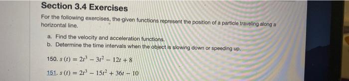 Solved Section 3.4 Exercises For the following exercises, | Chegg.com