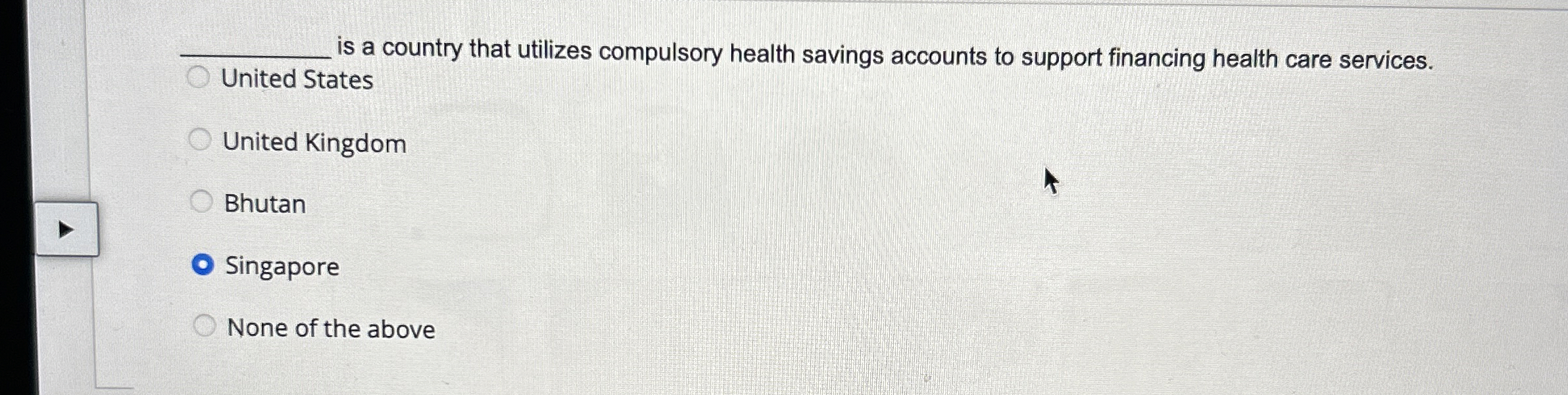Solved q, ﻿is a country that utilizes compulsory health | Chegg.com