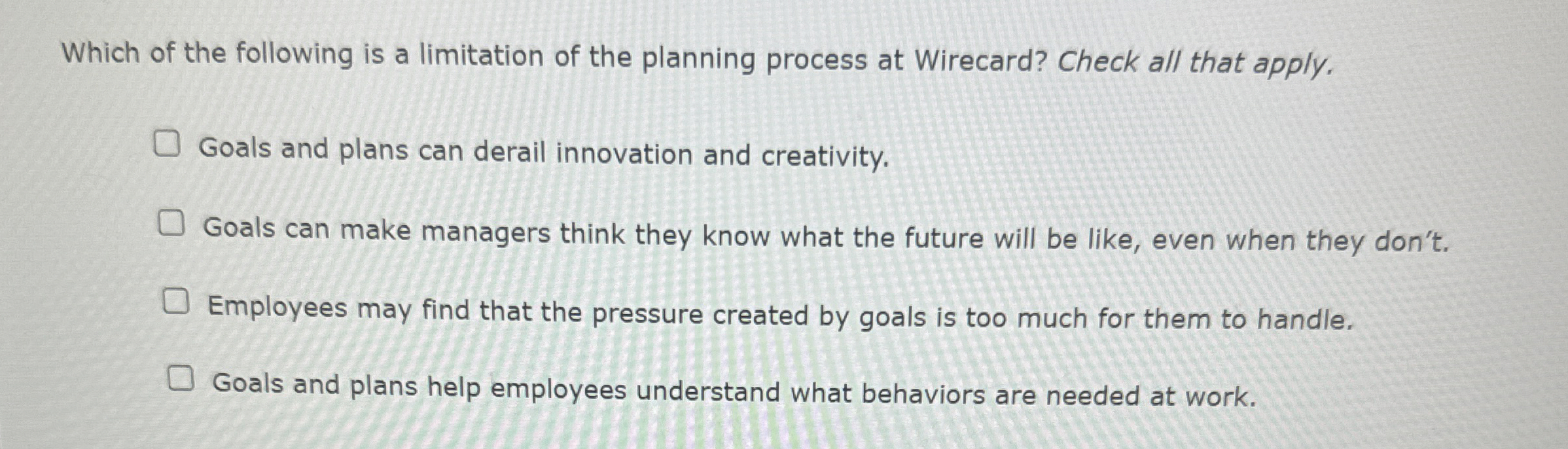 Solved Which of the following is a limitation of the | Chegg.com