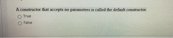 Solved A Constructor That Accepts No Parameters Is Called 6813