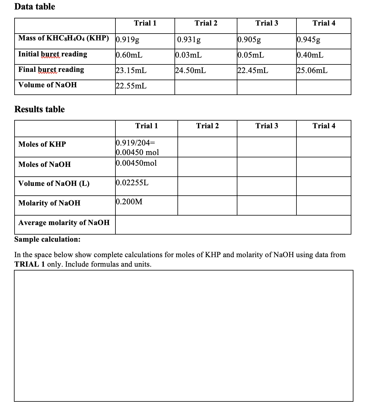 Solved Pls explain how to do it and fill out chartAcid-Base | Chegg.com
